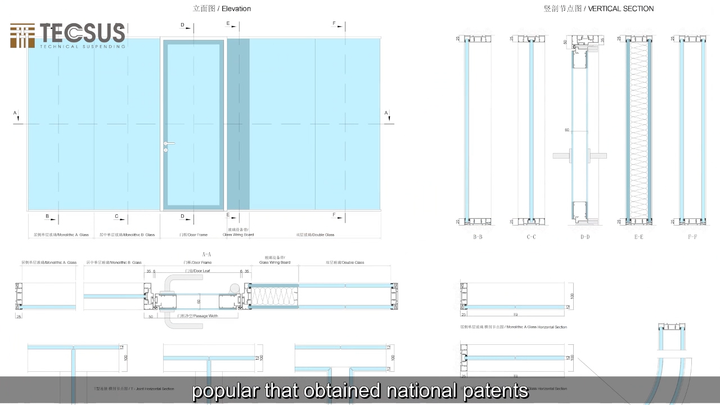 Custom Full-View Transparent Single Glass Wall Partition Factory ...