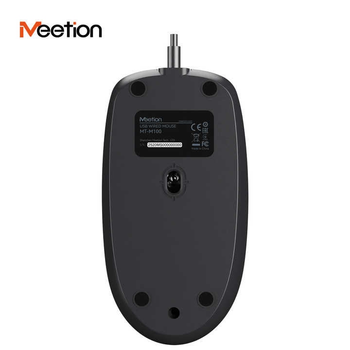 Meetion M100 Wired Silent 1200 DPI Ergonomic Optical Mouse