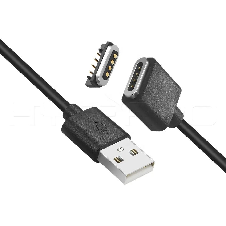 Magnet USB Charging Cable - Coiled Magnetic Data Cord