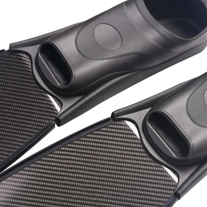 Free Diving Long Swimming Carbon Fiber Blades Fins with Rubber Frog ...