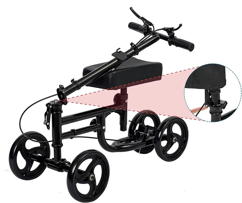 Economy Steerable Knee Scooter for Foot Injuries Foldable Rolling ...