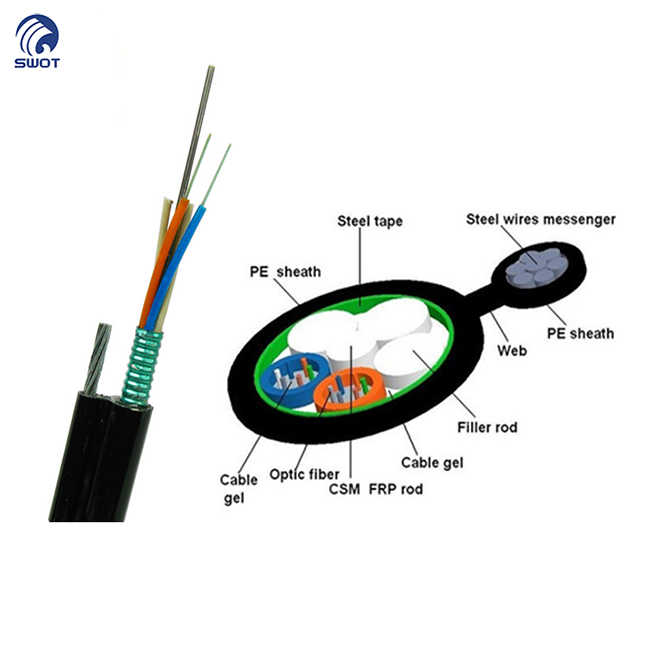 Manufacturing outdoor optical fiber figure 8 cable 12 core fiber optic ...