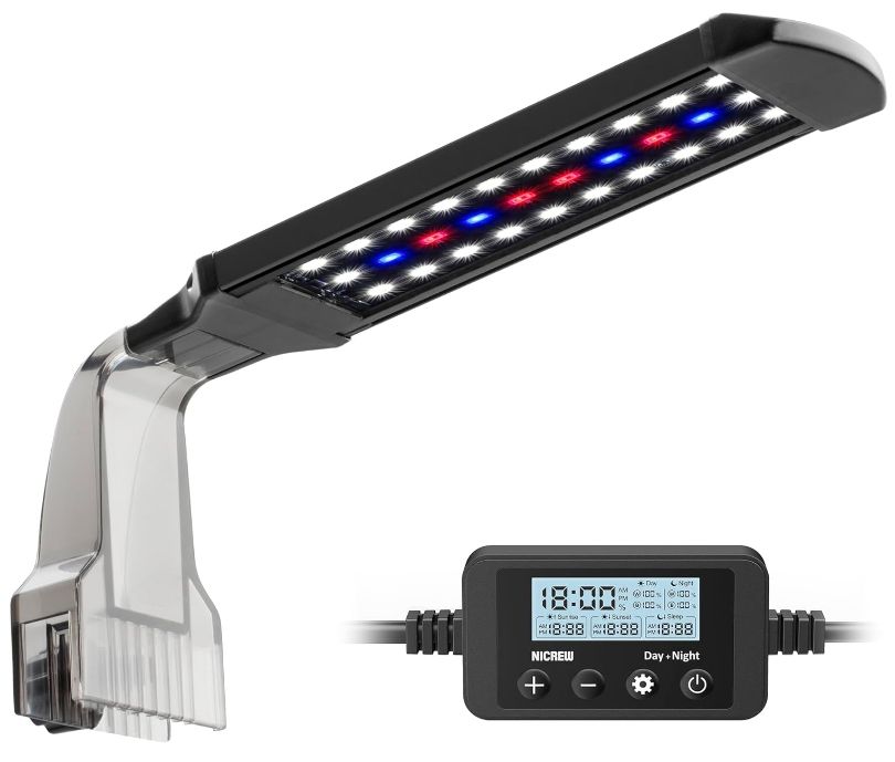 Clip on Aquarium Light, Fish Tank Light with White, Blue and Red ...