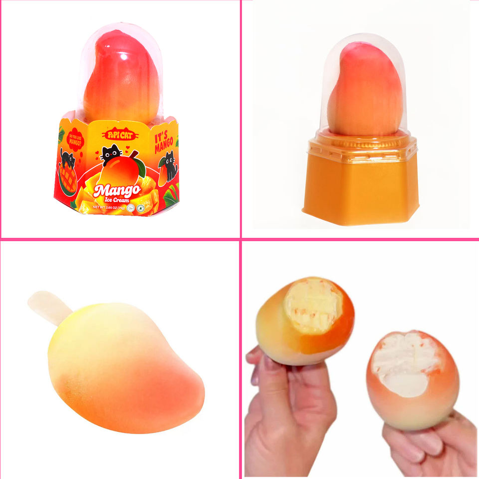 PoPI CAT Mixed Fruit Ice Cream with Grape Orange Mango Peach Flavors ...