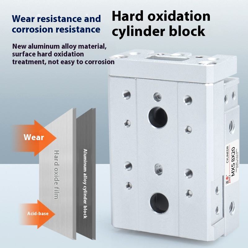 Slide Table Cylinder MXS Pneumatic Linear Guide Rails 6 8 12 16 20 25 ...