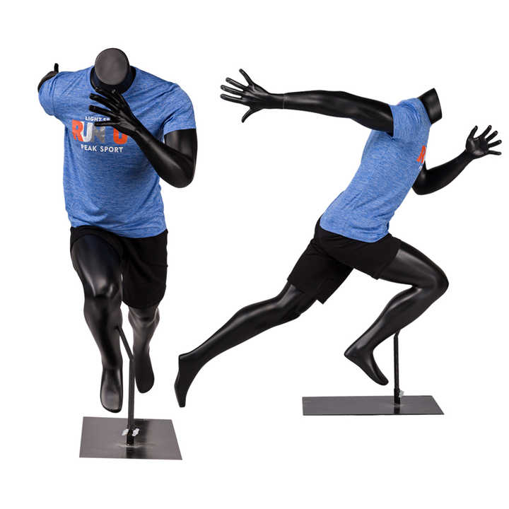 Muscular Man Running Male Headless Sport Full Body Mannequin