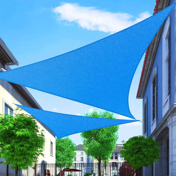 TRIANGLE Shandongbinzhou Shade Sail Hdpe Blue Outdoor Sun Shade Sail ...