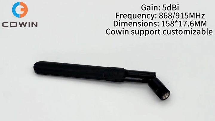 Omnidirectional 868/915MHz Foldable Vertical 5dBi LoRa ABS+Copper ...