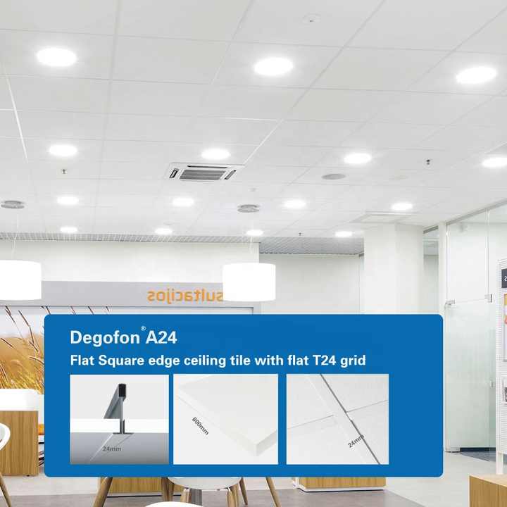 High NRC Acoustical Ceiling Panels Suspended Grid Tegular Edge ...