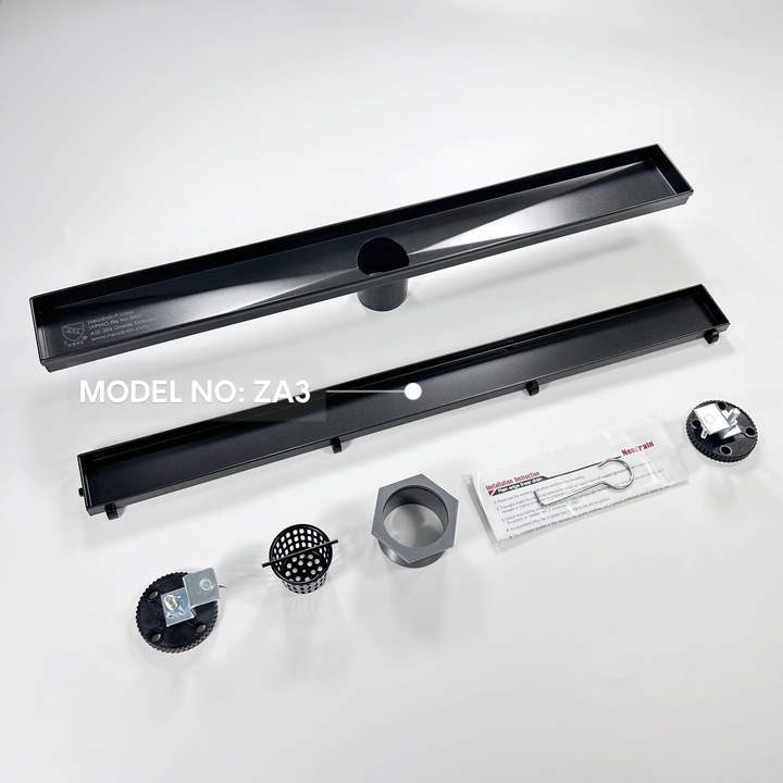 NEODRAIN Contemporary Tile Insert Floor Drain 24 inch Matte Black ...