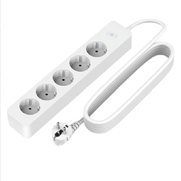USB Smart Switch 10A ABS Power Strip 3 USB Ports 2 Outlets EU Standard ...