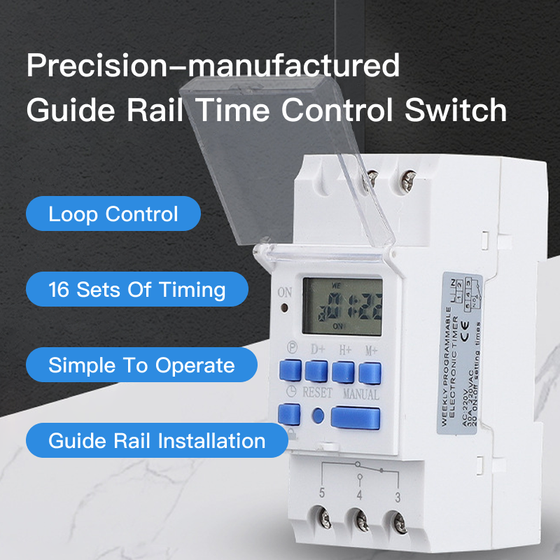 THC-15 30A 220V AC Powered 50Hz Din Rail 2-Wire 7-Day Programmable ...