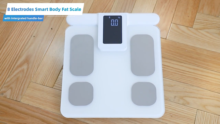 Smart Bioimpedance Scale 8 Electrodes BMI Body Fat Body Weight Scale Professional Body ...