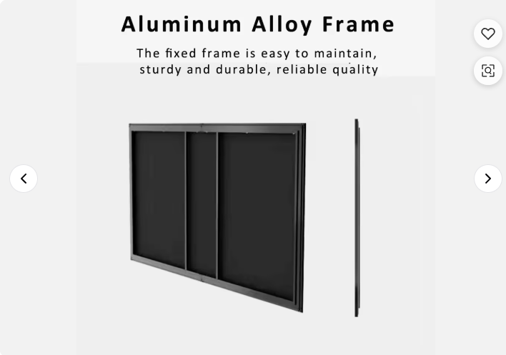 Fscreen Aura Series Fresnel ALR Fixed Frame Easy Assemble UST Projector ...