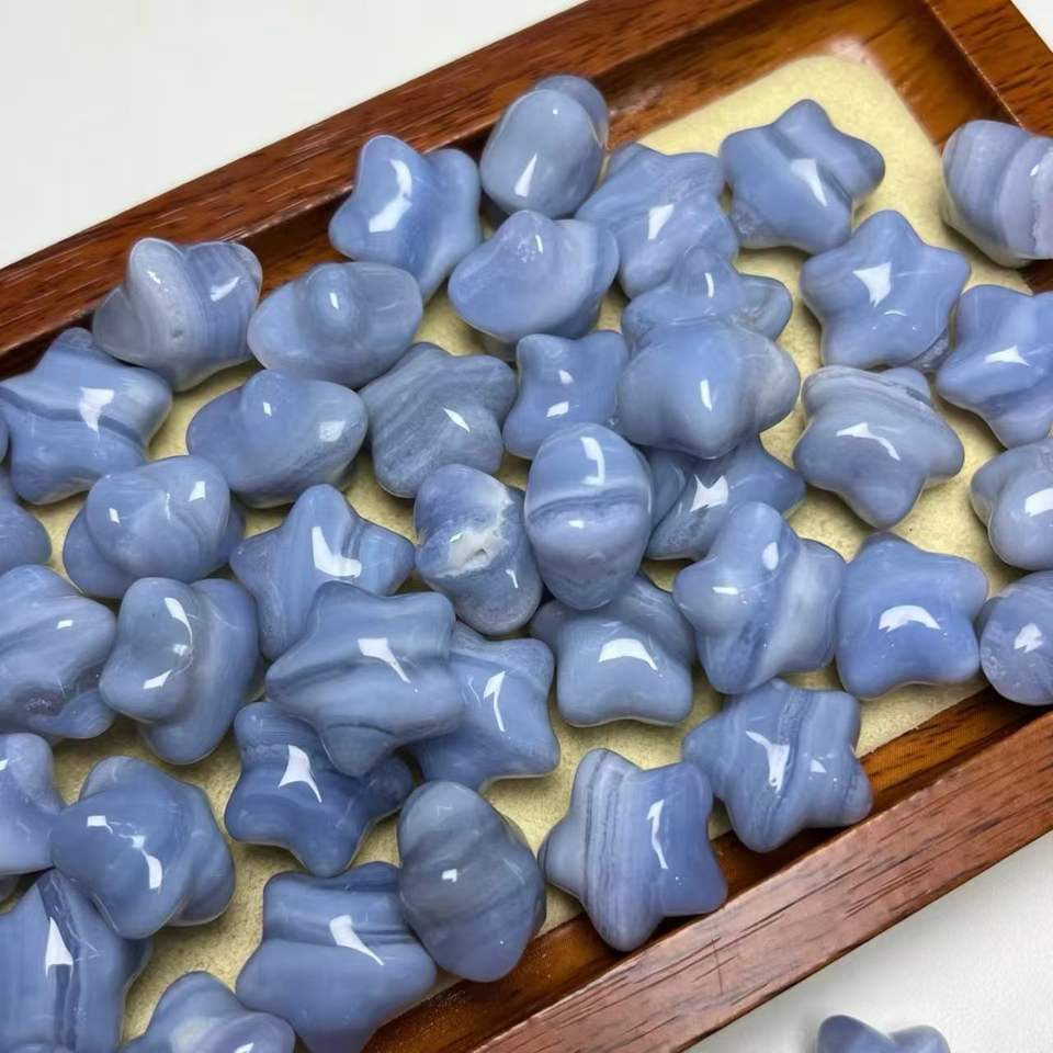 Crystal Star Wholesale Natural Crystal Blue Lace Agate Heart Quartz ...