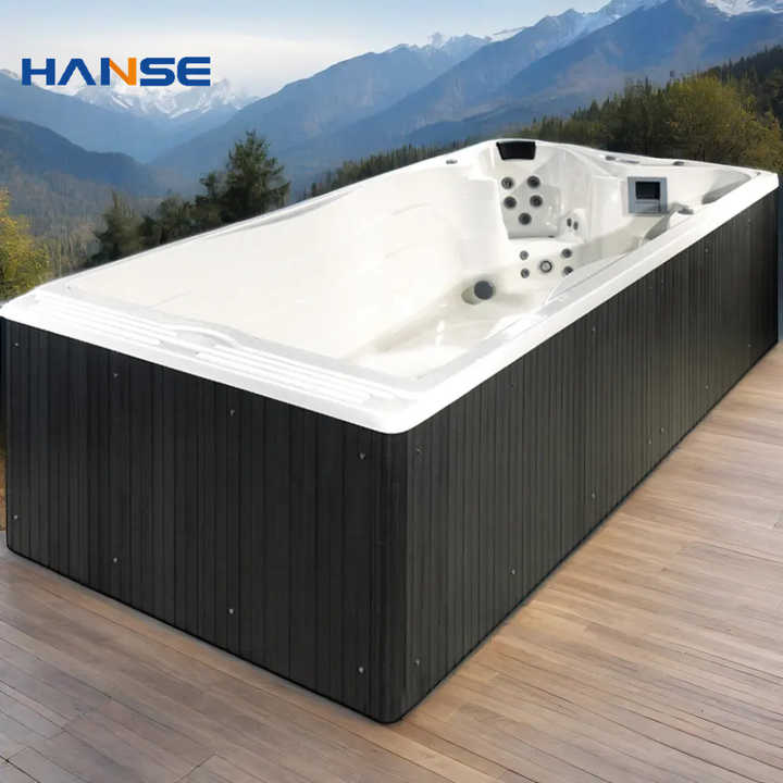 Portable 10-Person Fiberglass Acrylic Outdoor Swim Spa