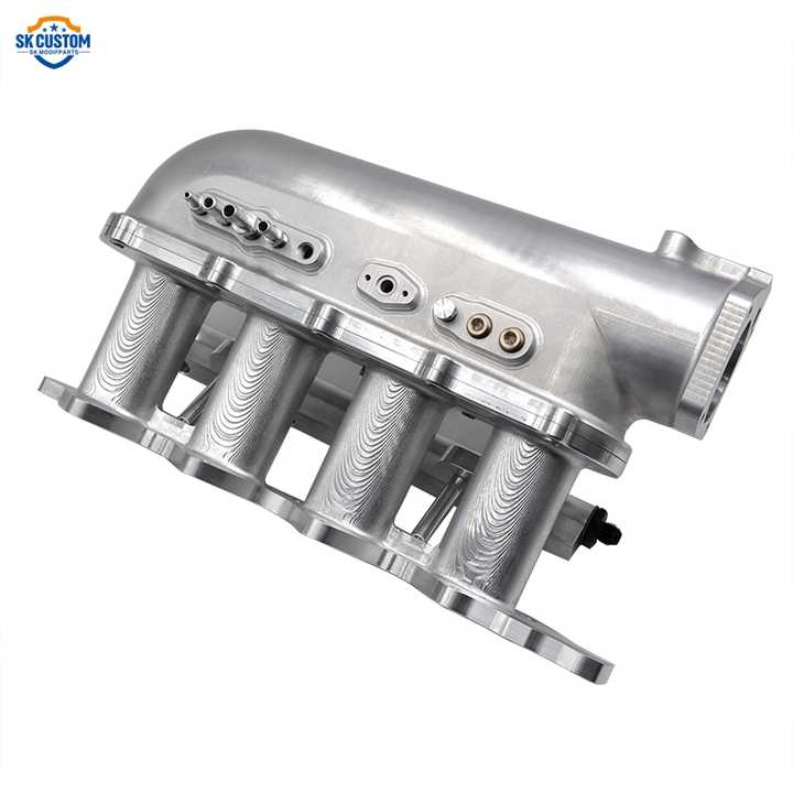 SK CUSTOM 70mm CNC Billet Aluminum Intake Manifold for 4G93 Engine Racing