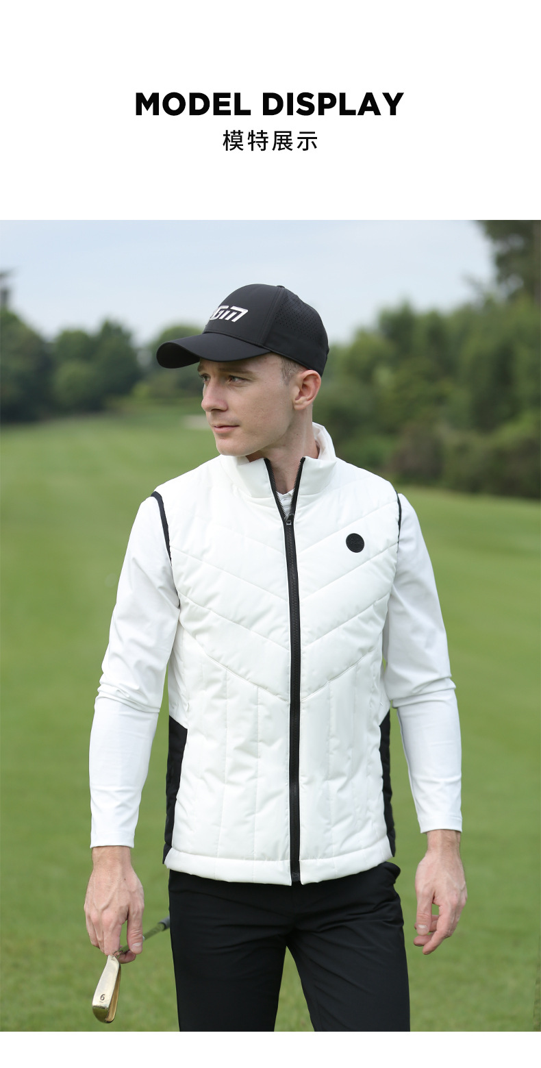 PGM YF519 outdoor golf windbreaker vest winter outerwear mens golf vest ...