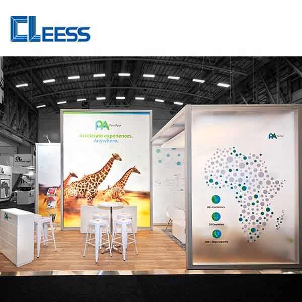 10*10ft Aluminum Exhibition Booth - Custom Design & Backlit Display