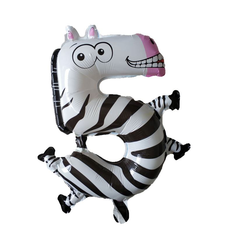 Cartoon Animal Number Foil Balloon 0-9 16 Inch Eco-Friendly for ...