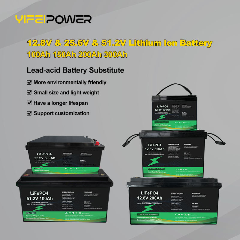 Replacement 12V-48V Lead Acid Battery 100Ah-200Ah Lifepo4 BMS Lithium ...