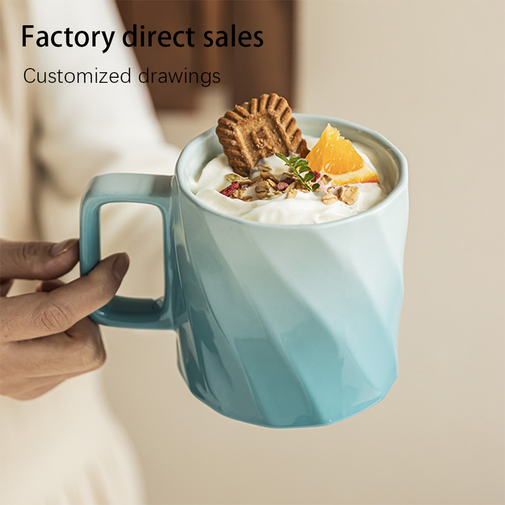Beautiful Unique Handle Design Popular Gradient Blue Round Rim ...
