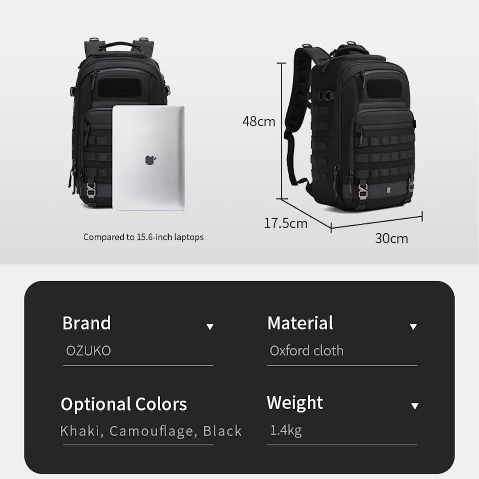 OZUKO 9902 25L Tactical Hydration Backpack Waterproof Lightweight ...
