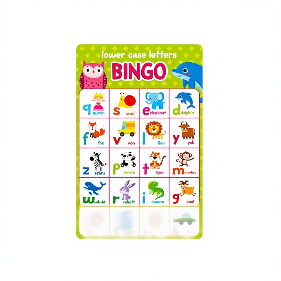 Alphabet & Numbers Bingo Game-Learning First Words & Counting for Kids ...