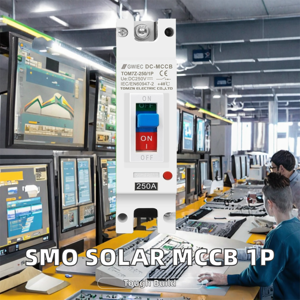 Solar Molded Case Circuit Breaker MCCB 1P DC 250V Overload Protection ...
