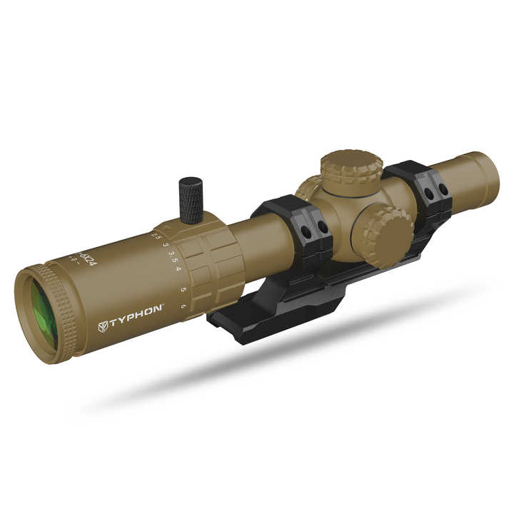 TYPHON LPVO Scope 1-6X24 SFP Etched Glass Tan Tactical Hunting Scope ...