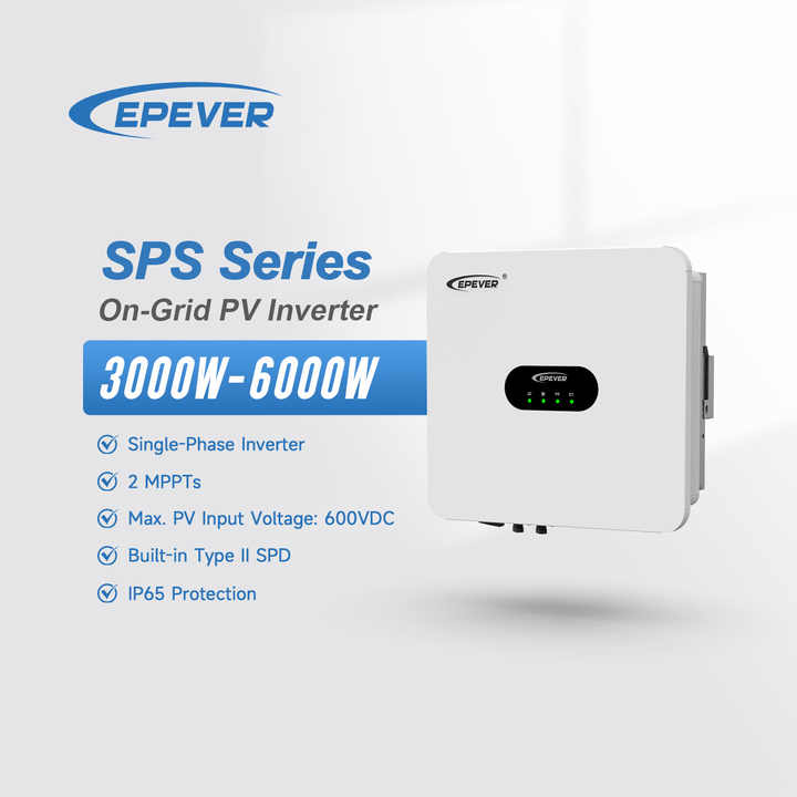 Epever IP65 6kw Single Phase 6000W 6KVA Hybrid Inverter High Yield 110% Rating Power on Grid ...
