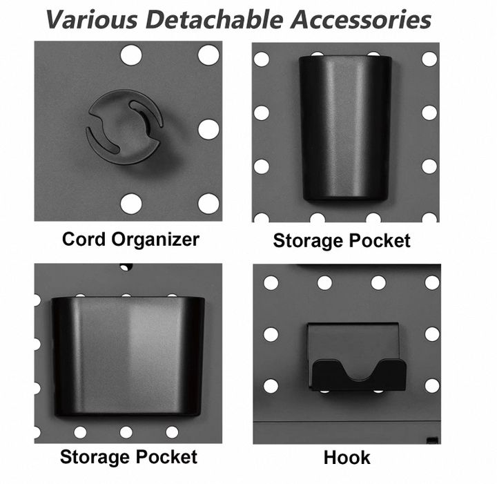 Pegboard Countertop Display Home Storage Wall Mounted Pegs Perforated ...