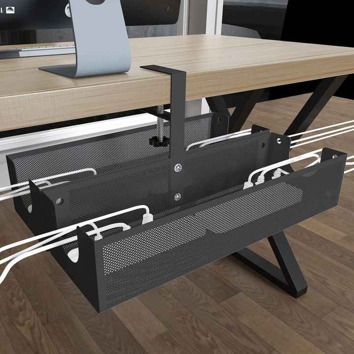 Large Capacity Expandable Metal Mesh Cable Management Tray