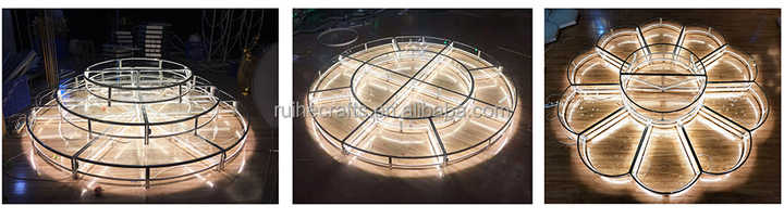 Elegant Wedding Venues Decorations with LED Light Stage