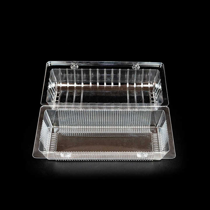 Disposable Transparent PET Plastic Rectangular Box for Swiss Roll ...