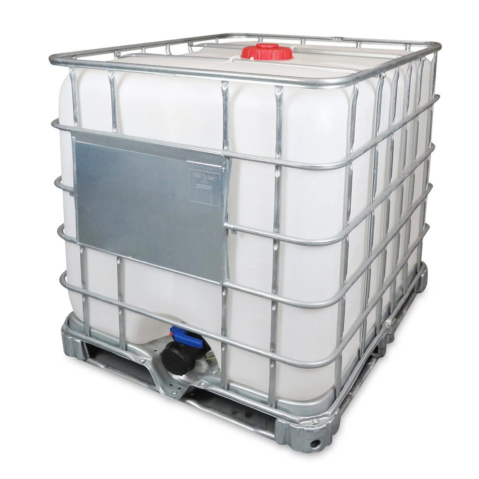 1000 L IBC Container, steel pallet, used cleaned, 150/80, without UN ...