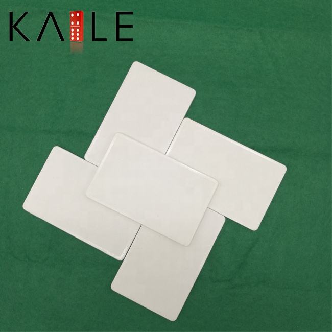 Customizable Rectangle White Plaques Poker Chips 39g