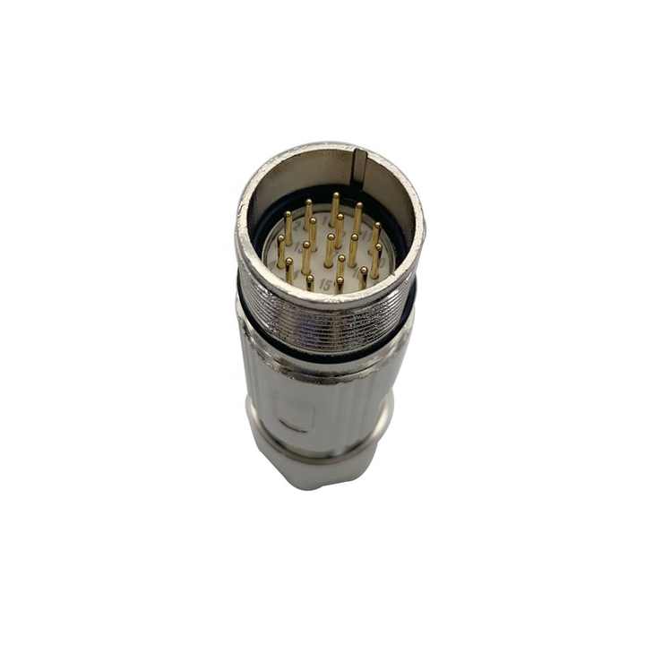 M23 Male Extended Type Connector 17 Pin Power Connector