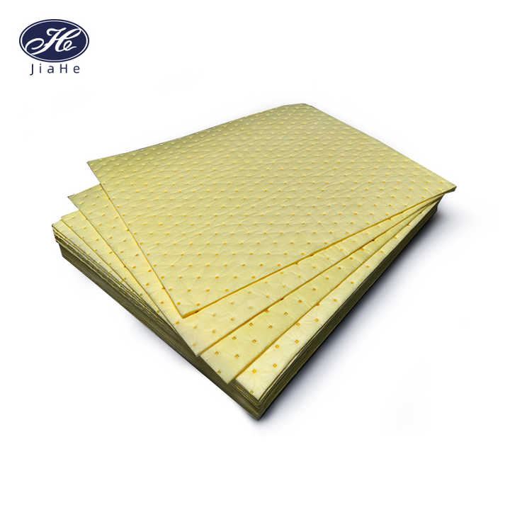 Yellow Color Chemical Spill Dimpled Hazmat Absorbent Pads Sheet ...