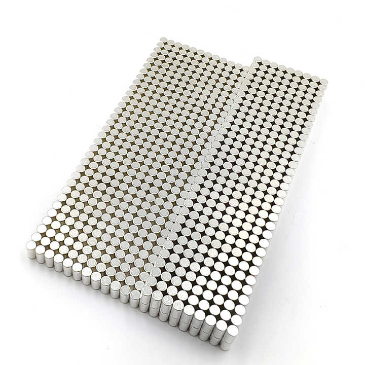 D4x10 Small Neodymium Cylinder Magnet Round Magnetic Material Silver ...