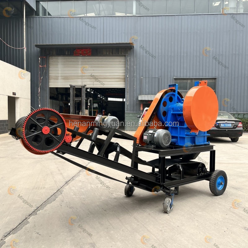 Mining Diesel Engine PLC AC Motor Jaw Crusher 1-60t/h Capacity Portable ...