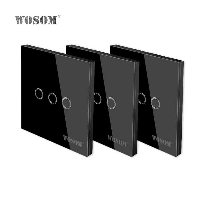 3gang 1 Way Wall Touch Light Switch,Wall Power Sensor Switch,7colors ...