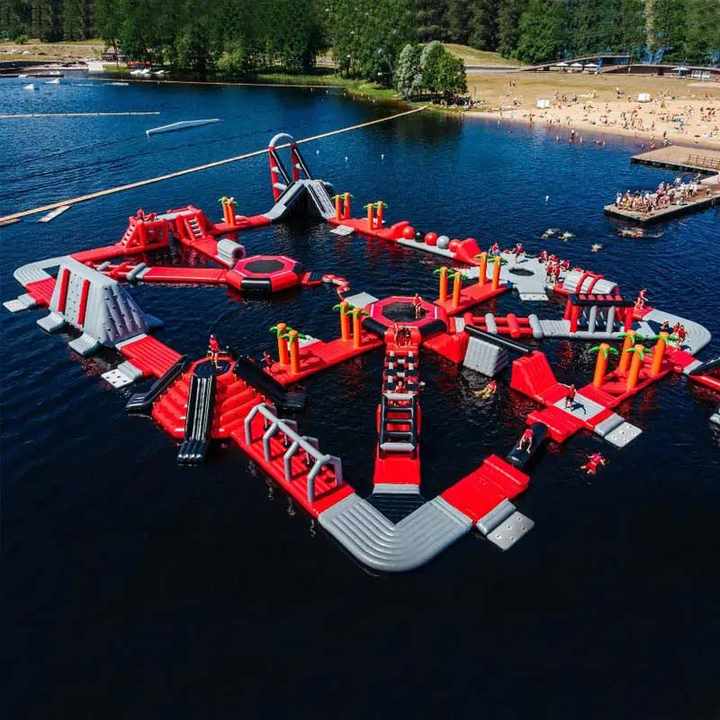Inflatable Water Park - Floating Island Fun for All Ages