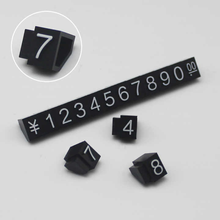 Adjustable Number Stand Frame Label 9x6mm L Plastic Cubes