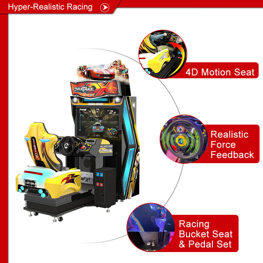 For Overtake DX Racing Simulator Arcade Machine for Ages 8+ Metal ...