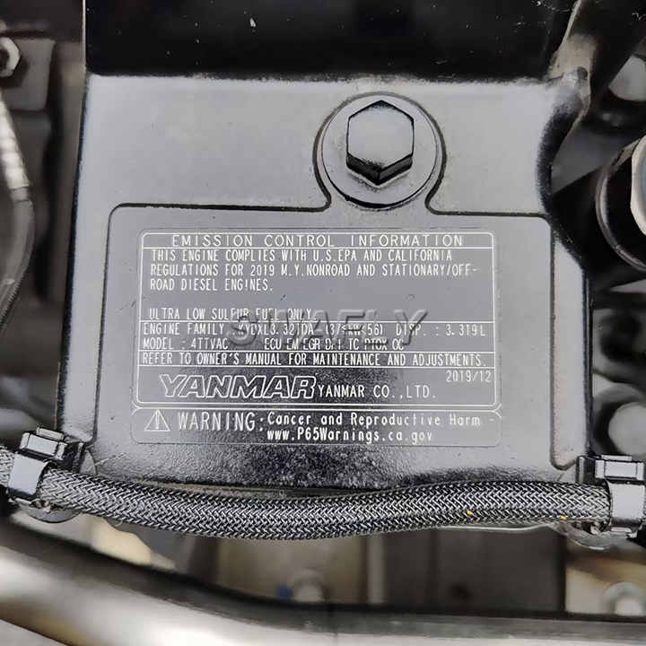 4 Cylinder 4TNV98 4TNV98CT-VSY Engine Assembly 53.7KW 2100RPM For ...