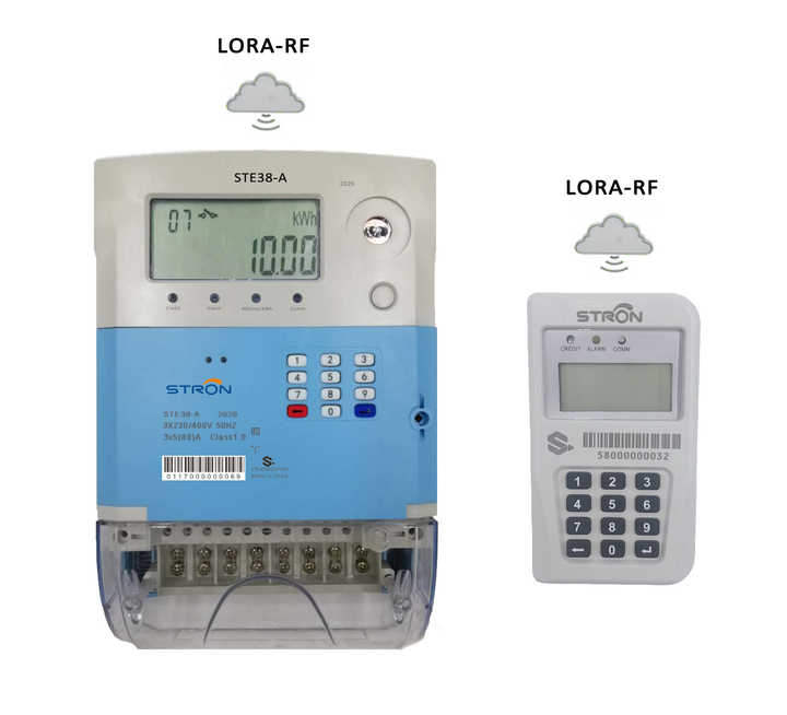 STS Split Keypad 3 Phase Digital Energy Meter with Prepaid LORA-RF Module