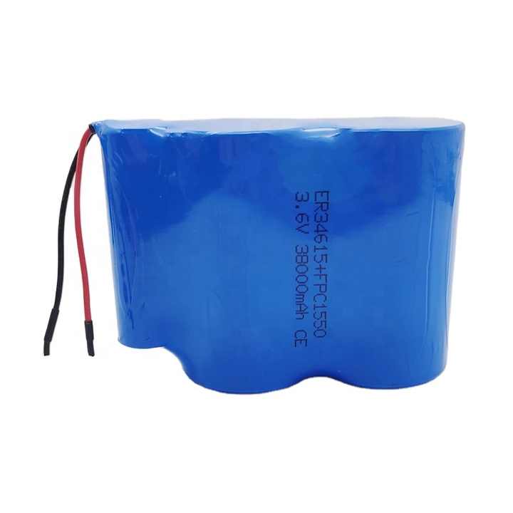 ER34615 SPC1550 2P 3.6V 38ah Li-Socl2 Batteries for Gas Meters