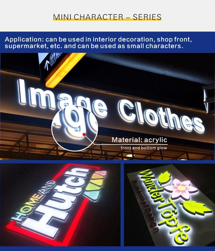 Hot selling 3D letter shop signboard luminous building custom ...