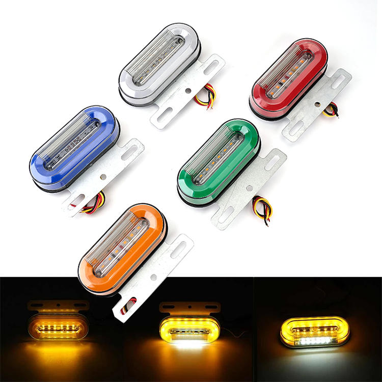 12V 24V LED side marker light truck yellow orange white red warning ...
